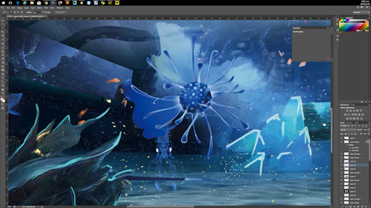[Deep in the Sea] #photoshop #design #포토샵 - YouTube
