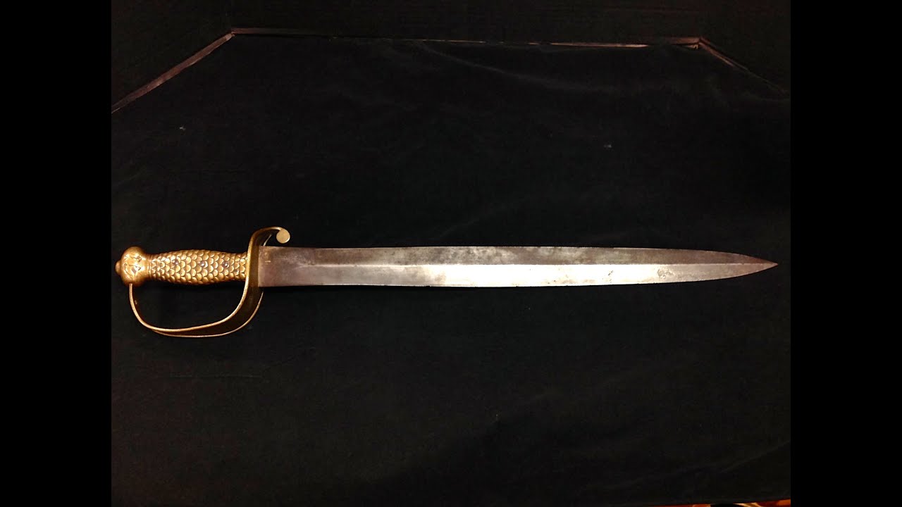 Antique U.S. Navy M1841 Naval Boarding Cutlass Sword Ames C - YouTube
