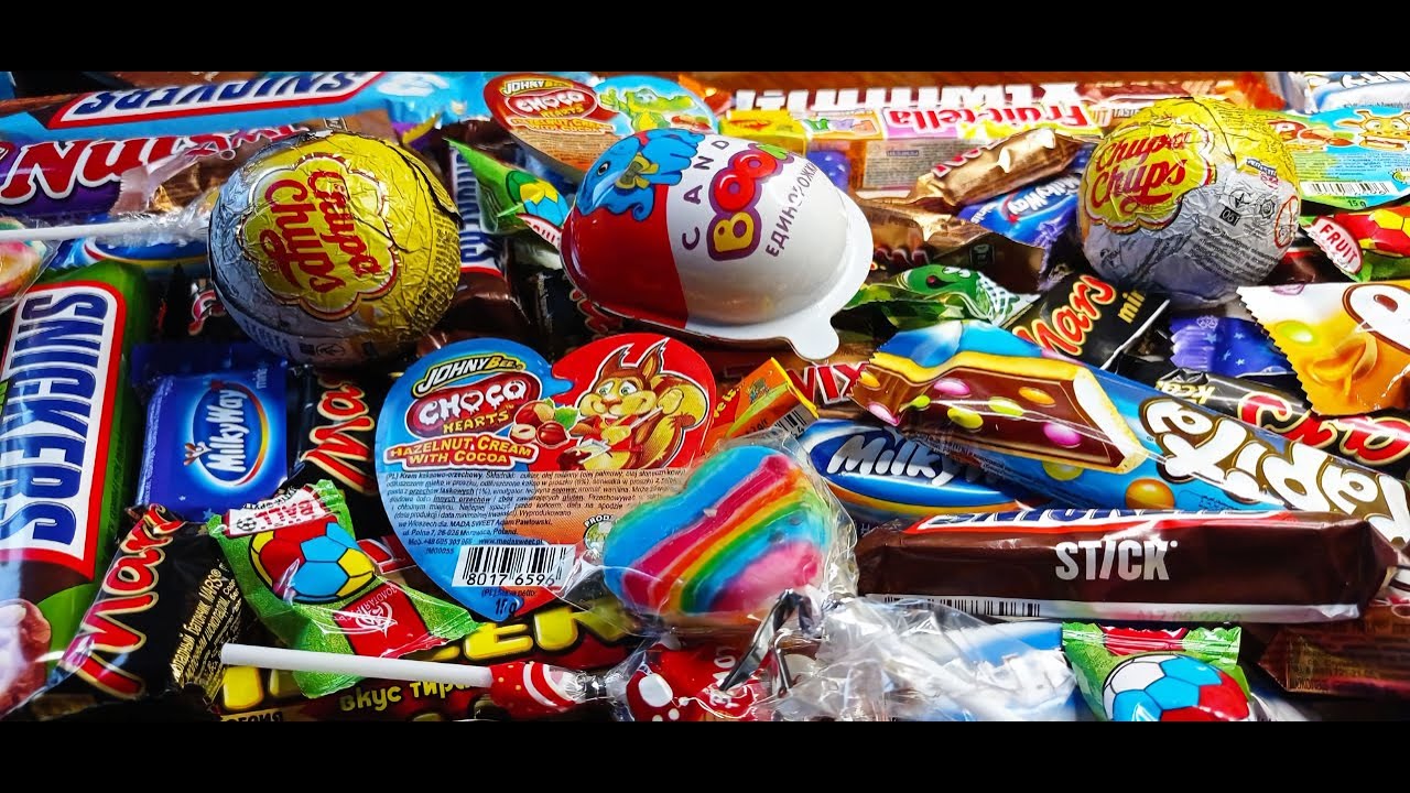New Candys Asmr Relaxing Video Snickersbounty Picnic Milky Waymars Oreotwix Mars Kinder