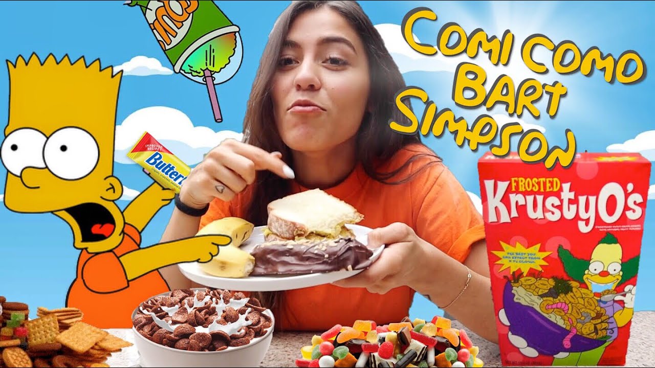 UN DIA COMIENDO COMO BART SIMPSON - ALEBANANAA - YouTube