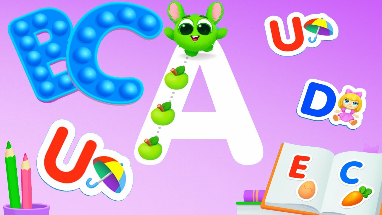 ABC Kids Fun Games Part 1 - Reading and Writing Progress with Fluffy ...