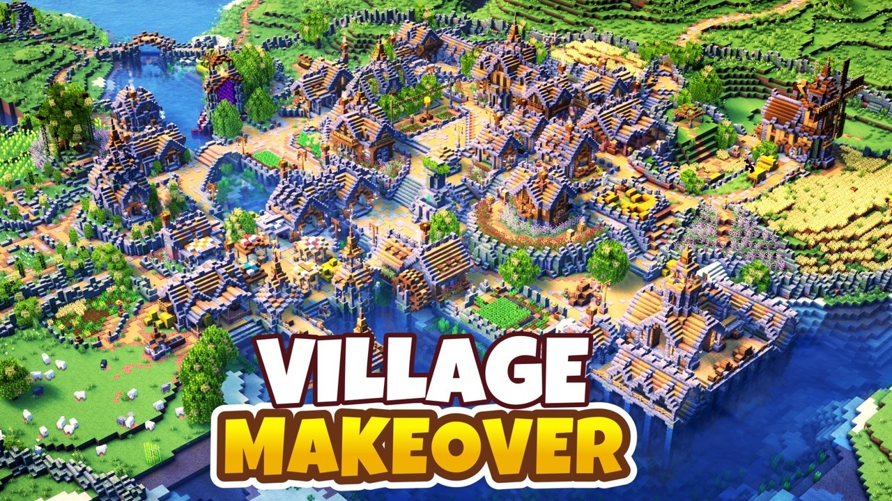 I transformed an ENTIRE Village | Minecraft Timelapse (+FREE World ...