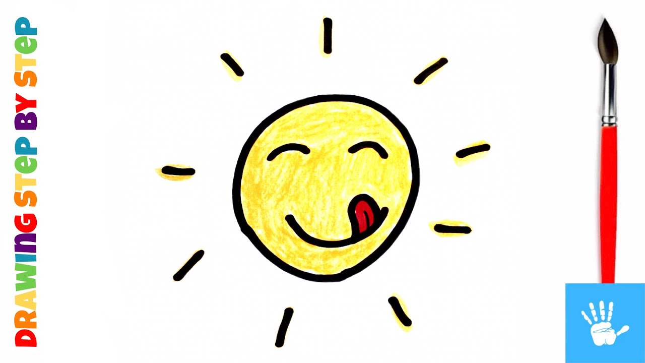 How To Draw a Cute Sun for Children - YouTube