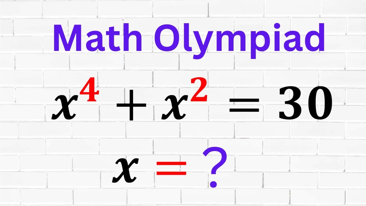 A Nice Algebra Problem | Math Olympiad - YouTube