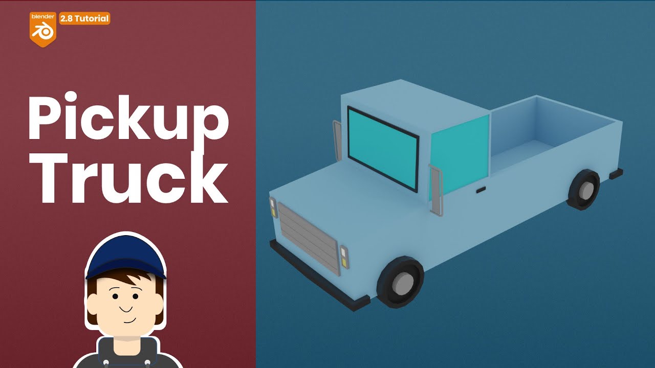 How to make a low-poly pickup truck in Blender [2.8] [REQUESTED] - YouTube