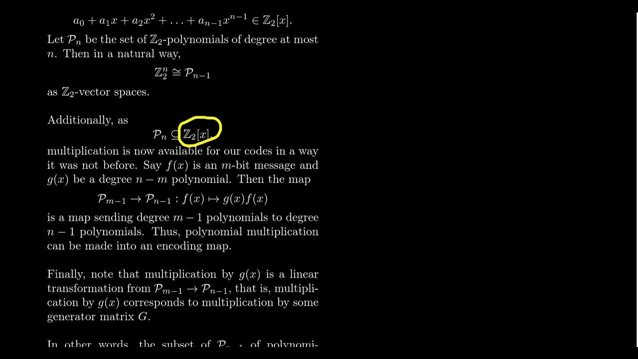 Polynomial Codes - YouTube