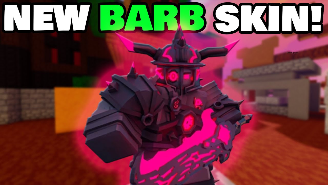 New Corrupted Barbarian Kit Skin Roblox Bedwars Youtube
