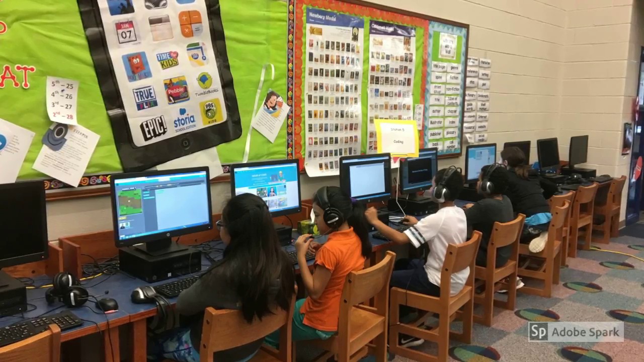 Ben Chambers Elementary students work with STEM makers' spaces. - YouTube