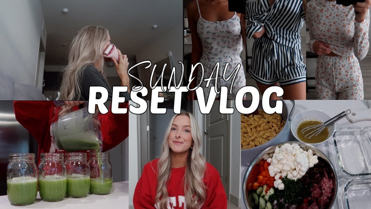 SUNDAY RESET VLOG: Prep with me for the work week, Amazon PJ set Haul ...