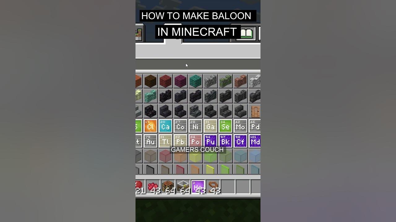 How To Make Baloon In Minecraft - YouTube