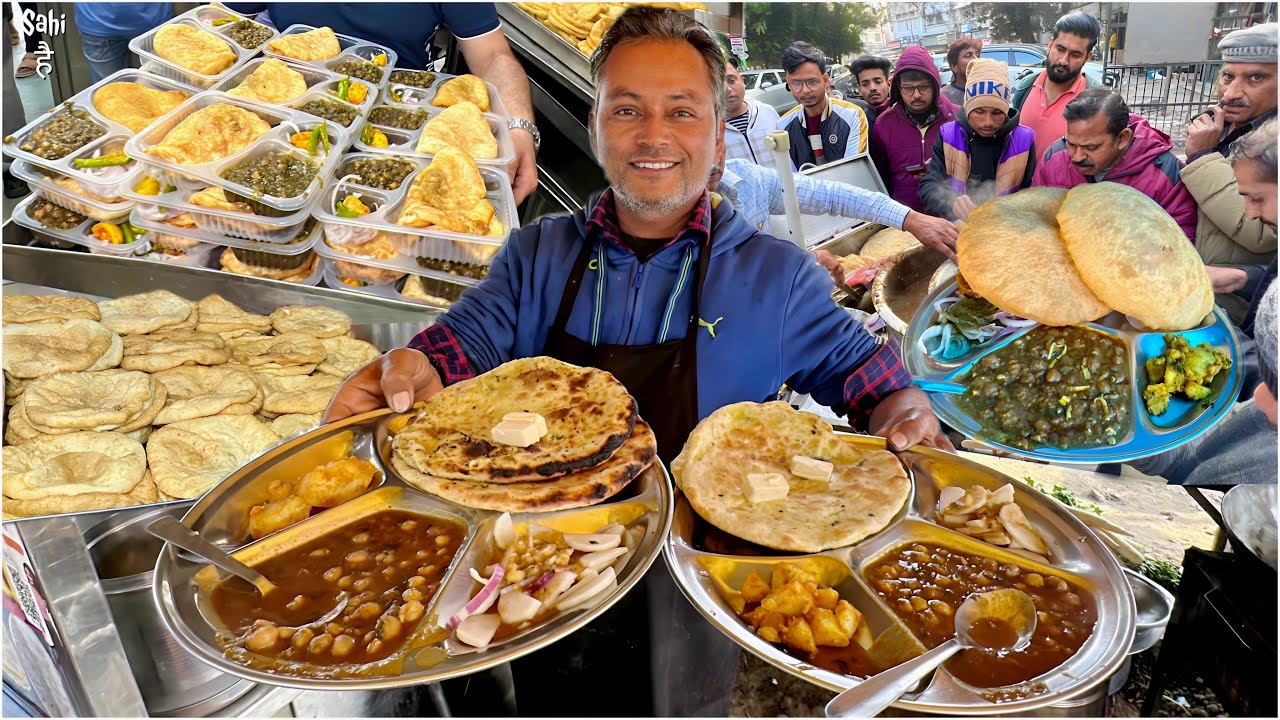 50/- Full Plate 😍 Shadi wale Chole Bhature | Punjabi Street Food India ...