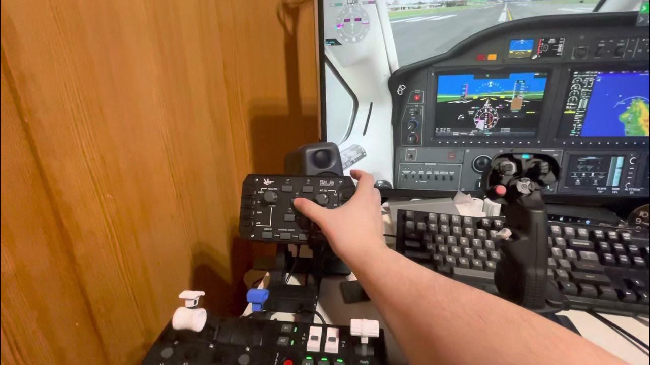 VKB FSM-GA SEM LED linked with MSFS - YouTube