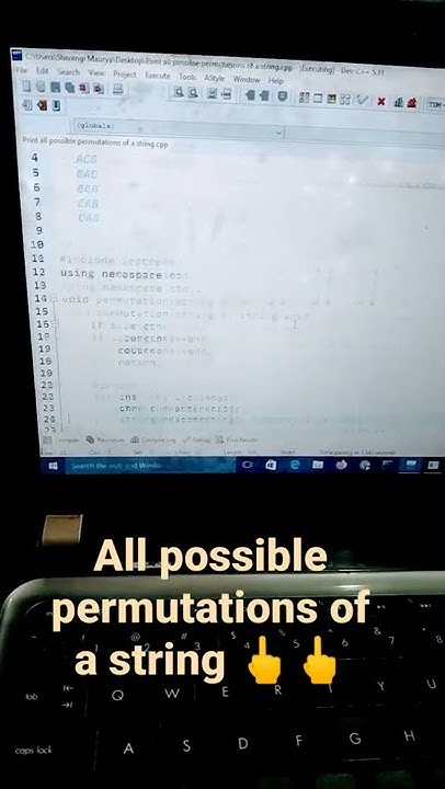 Print all possible permutations of a string || Using Recursion in C++ # ...