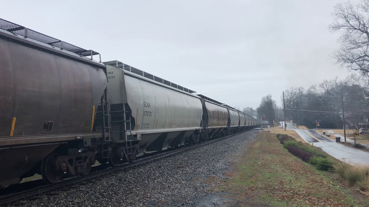 NS 9612 Leads 46R (Loaded Grain Train) Thru Norcross, GA 1/2/20 - YouTube