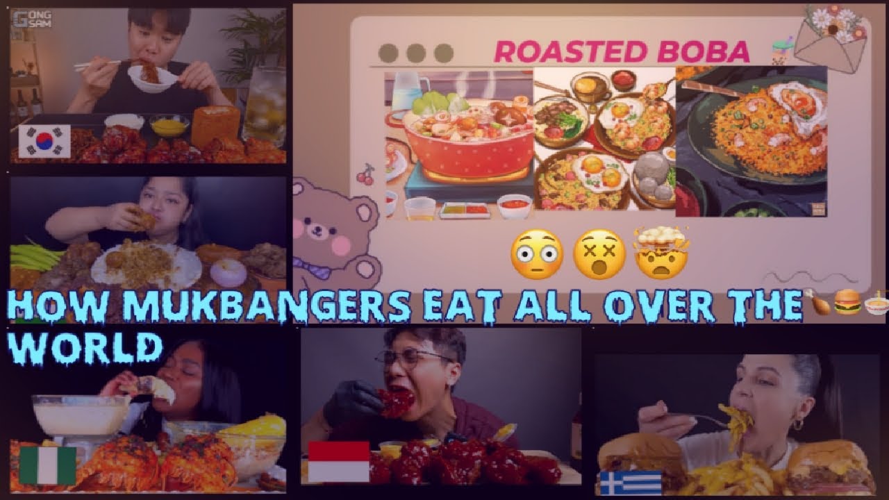 how mukbangers eat all over the world 😳🤯|asmr mukbang|mukbang| roasted ...