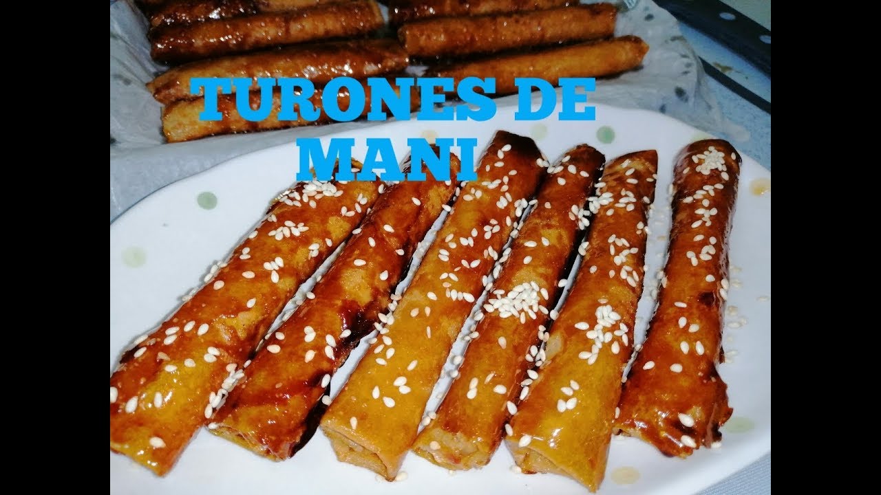 TURONES DE MANI/PEANUT EGG ROLL WITH CARAMEL - YouTube