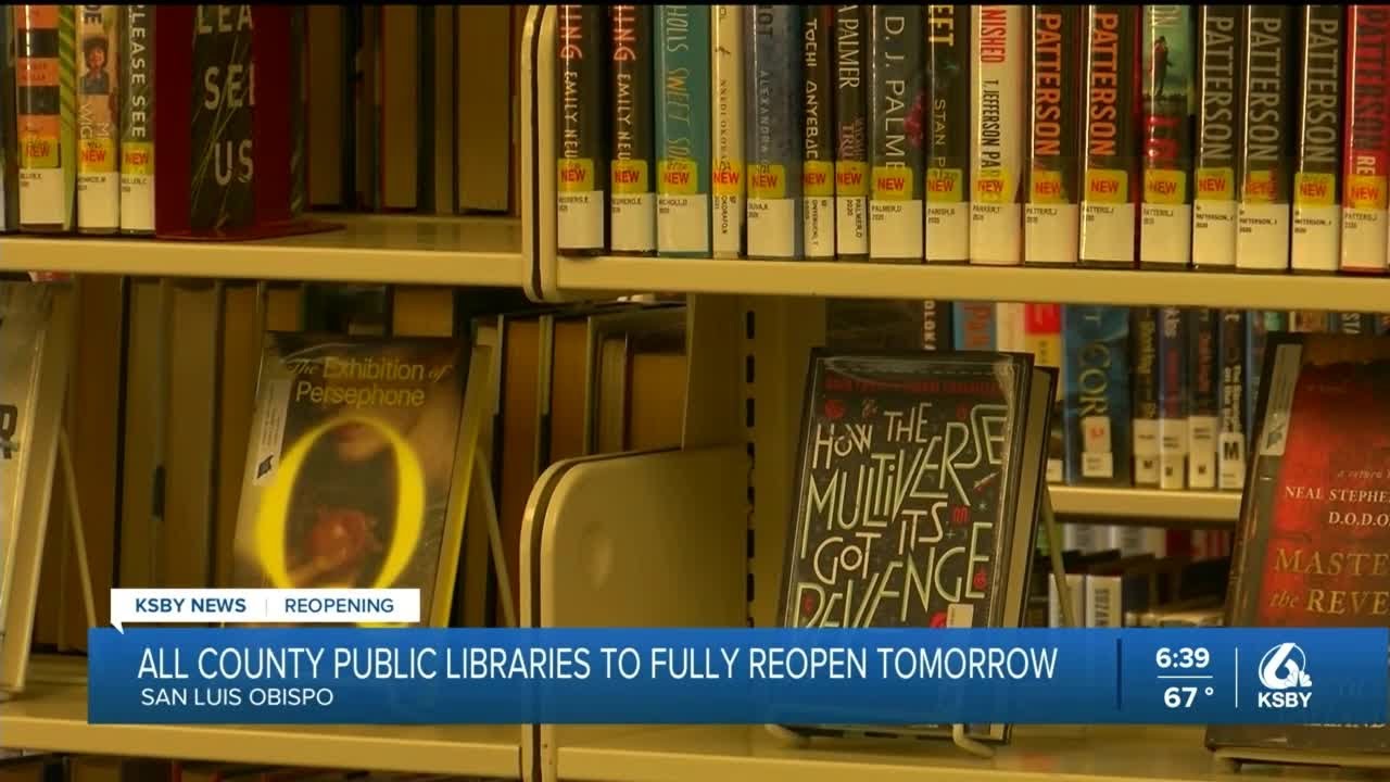 All SLO County public libraries to fully open this week - YouTube
