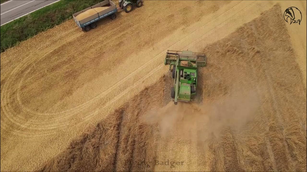 JOHN DEERE TREBBIATURA GRANO MAVIC AIR2 21 06 2024 - YouTube