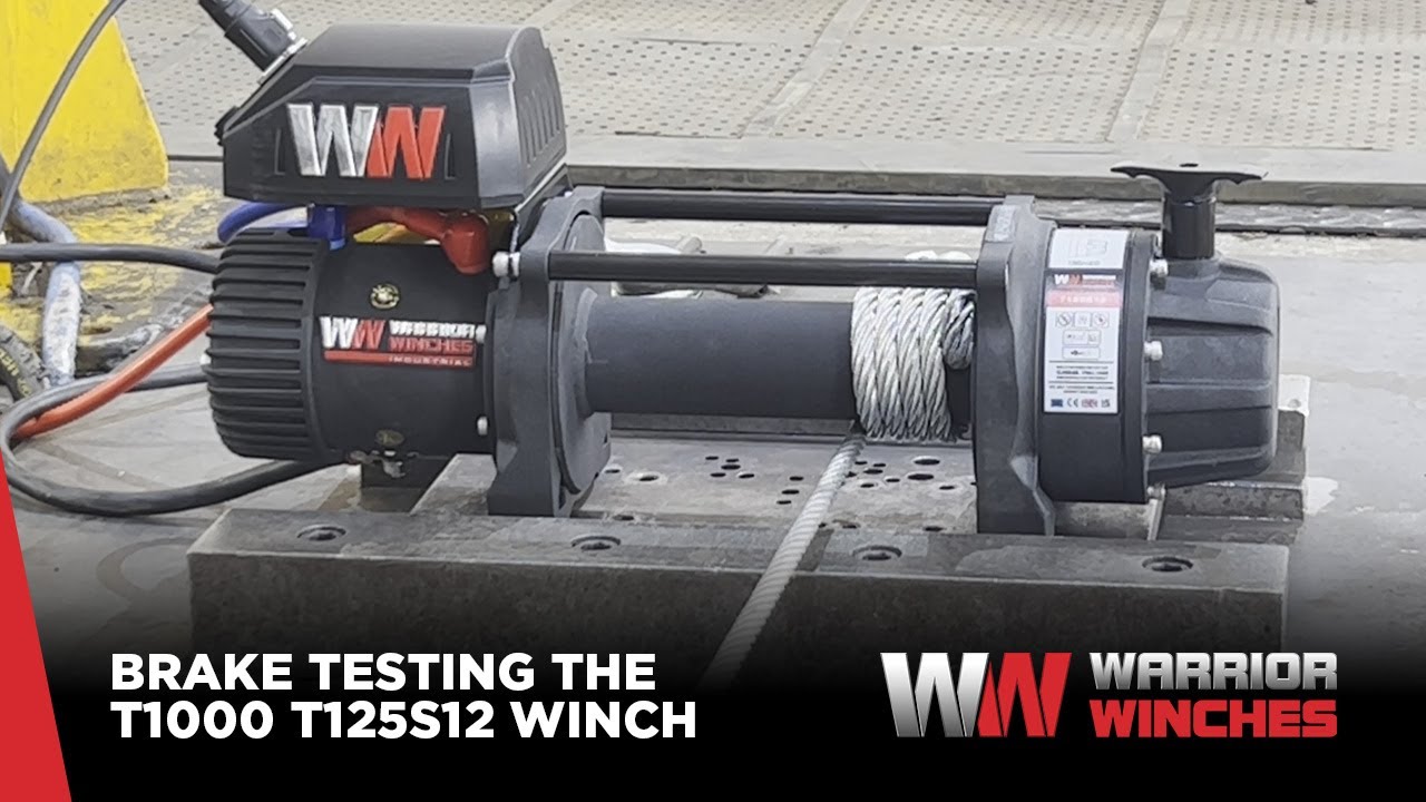 Warrior Winches T125S12 Brake Test - YouTube