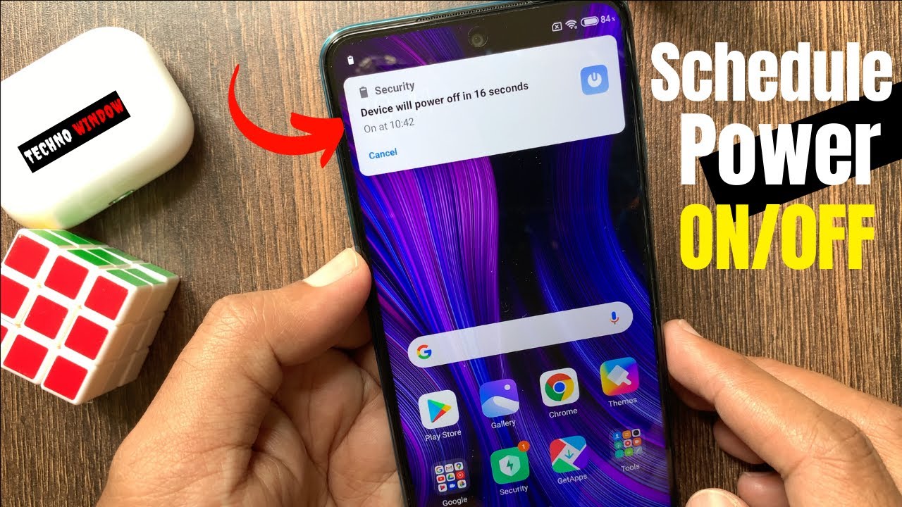 How To Schedule Power On / Off In Redmi Note 9 Pro - YouTube