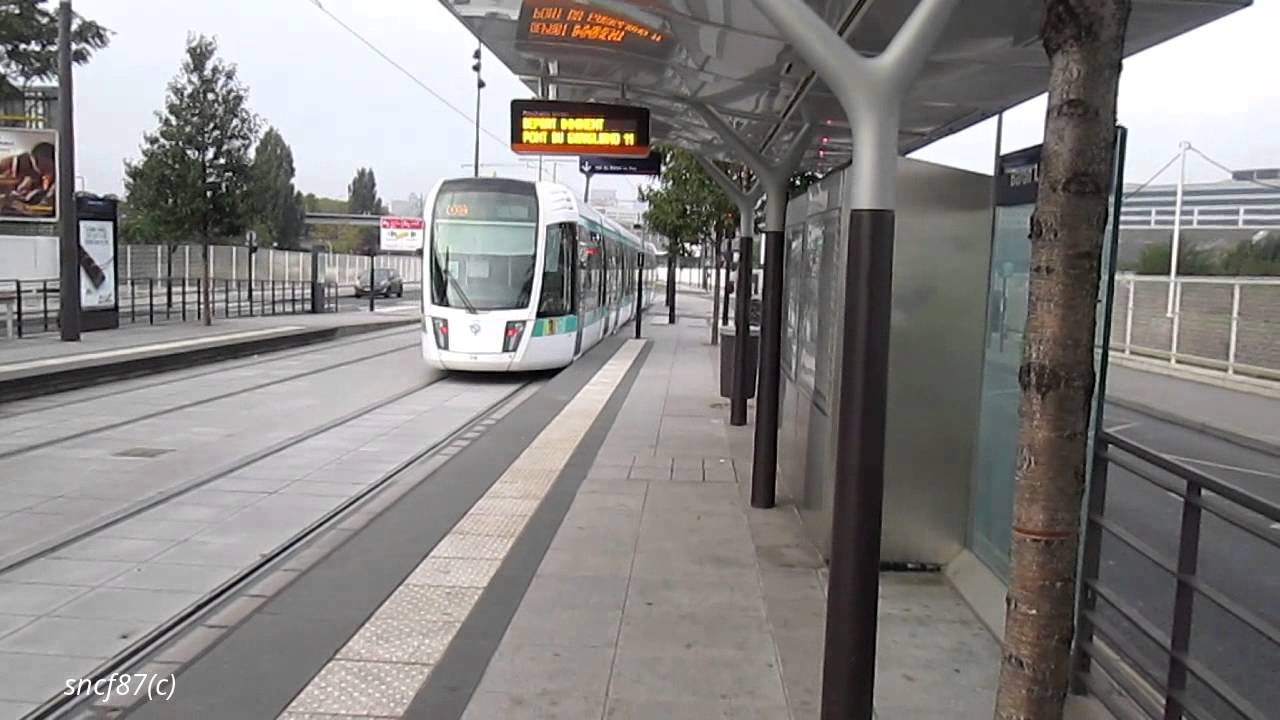 RATP Tram Ligne T3a départ à Baron Le Roy - YouTube