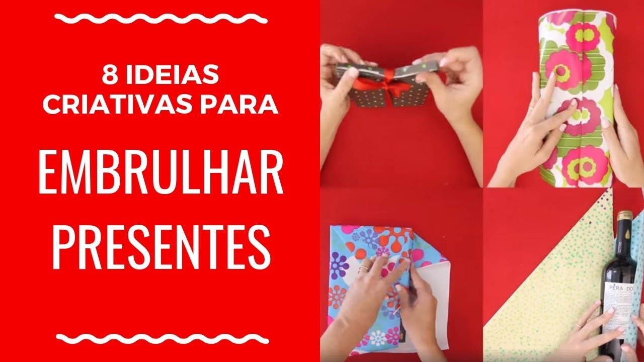 8 ideias criativas para embrulhar presentes - YouTube