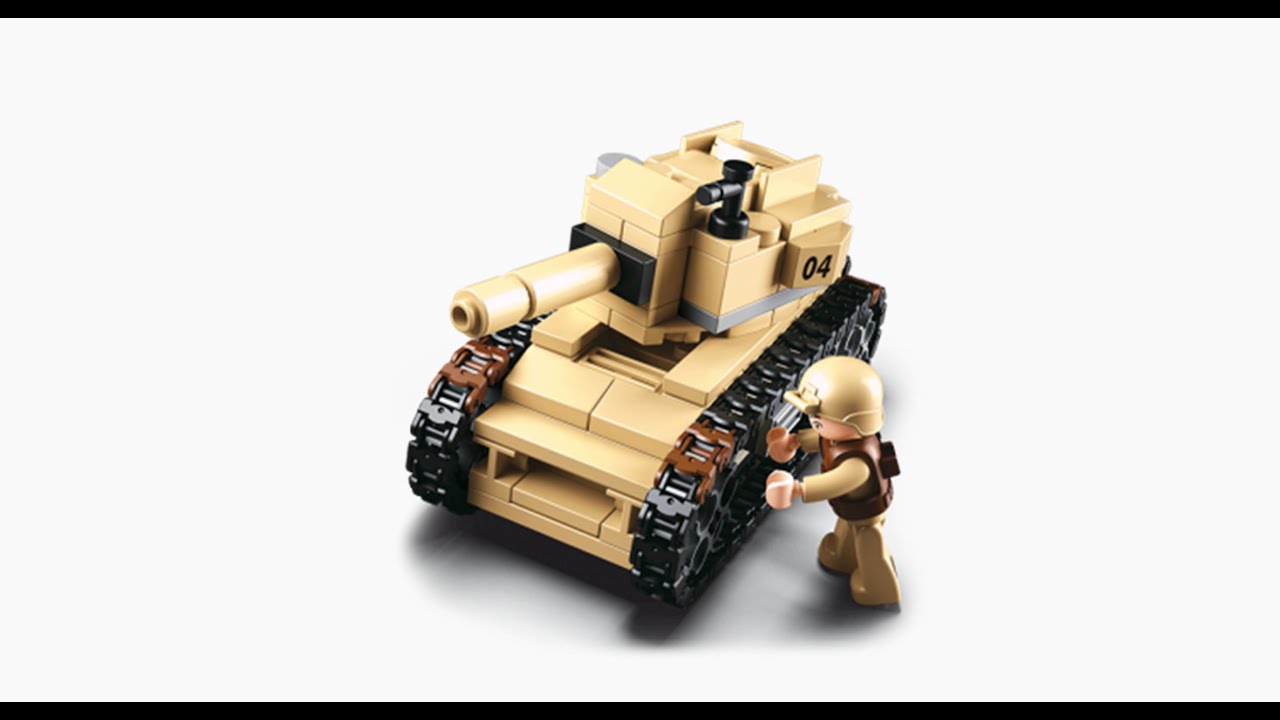 Sluban M38 Army Tank - YouTube