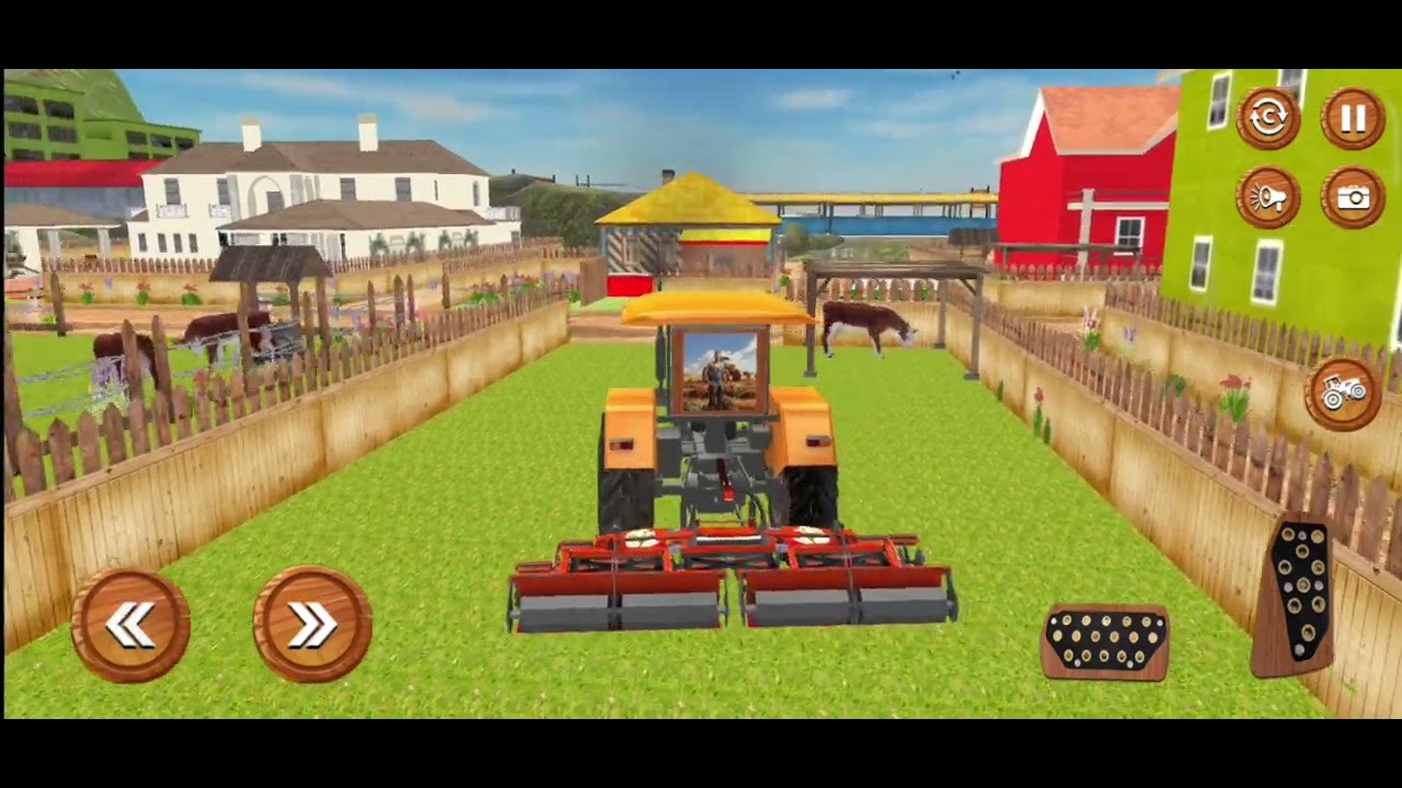 Real Tractor Game : Farm Games | Indian Tractor Farming | Rice Farming ...