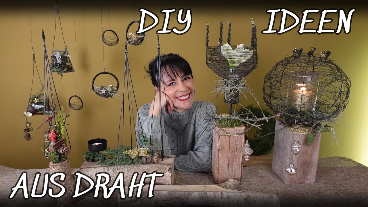 DIY - IDEEN mit DRAHT / DRAHTKUNST im ADVENT - YouTube