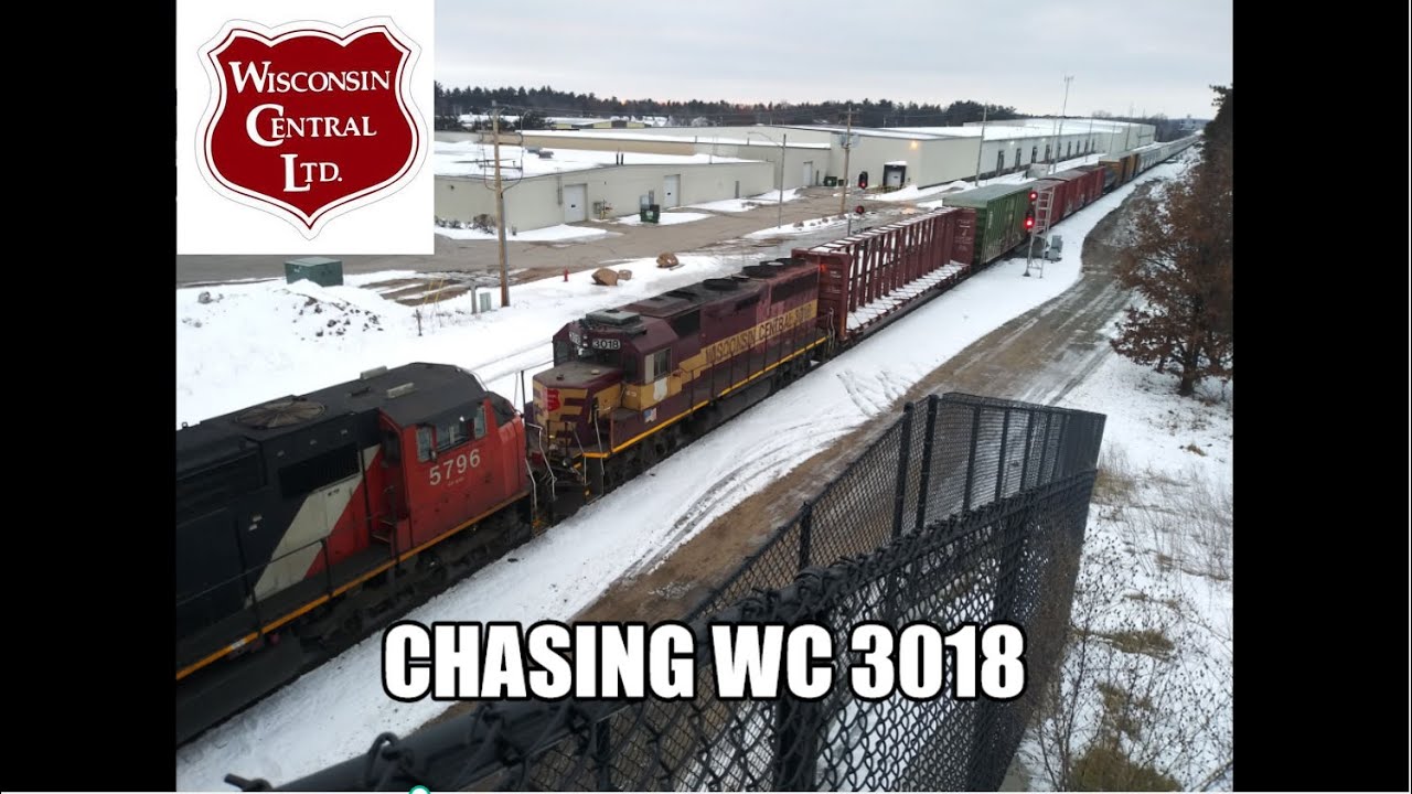 Chasing The Wisconsin Central 3018 - YouTube