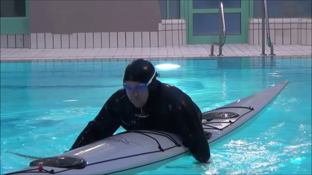 Greenland Kayak Roll: pool session 10.1.16 - YouTube