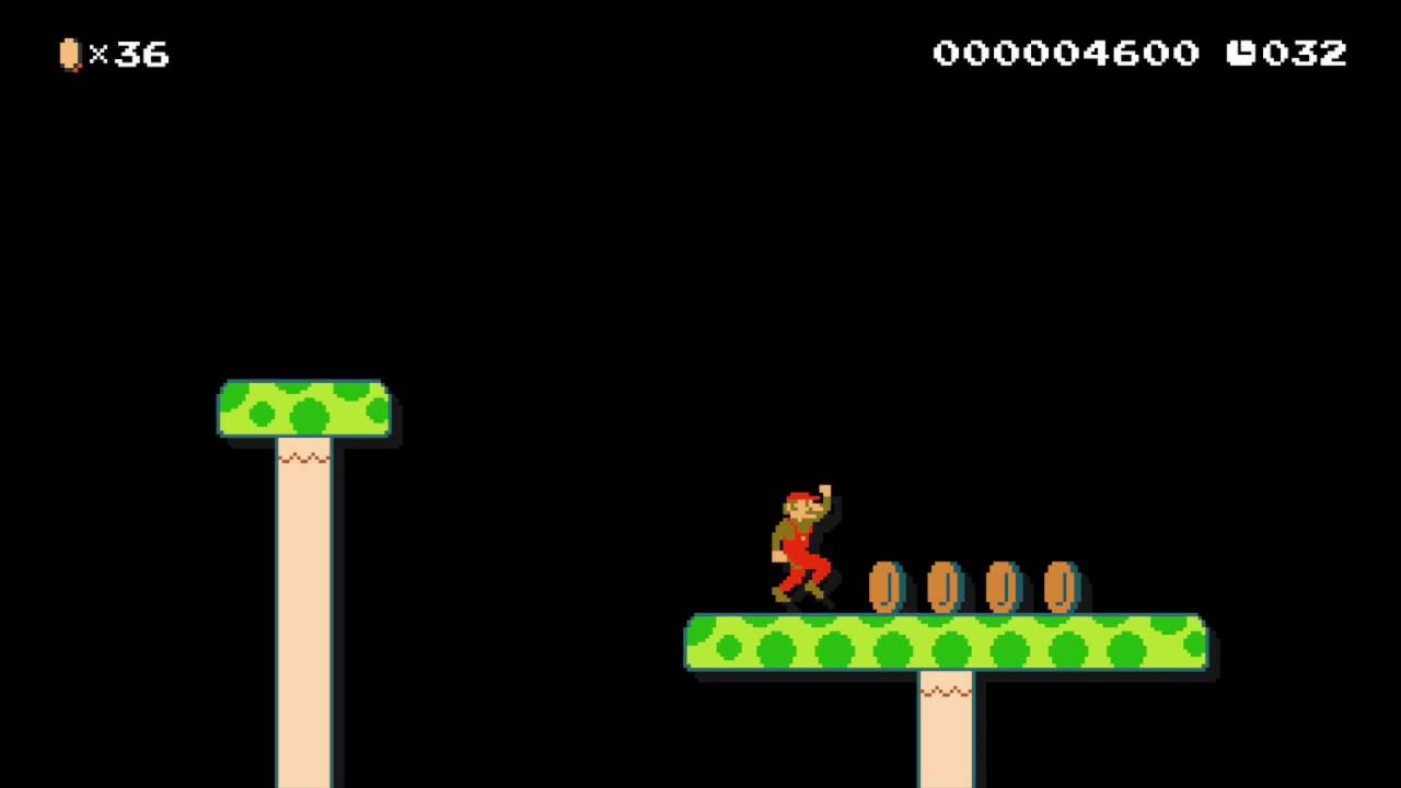 Super Mario Maker Levels: "Skinny Mario's Mushroom Jumps" - YouTube
