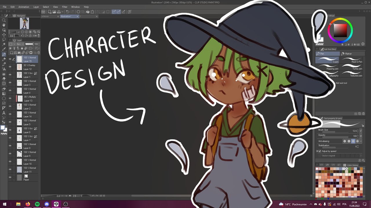 Character design for a game [speedpaint] - YouTube
