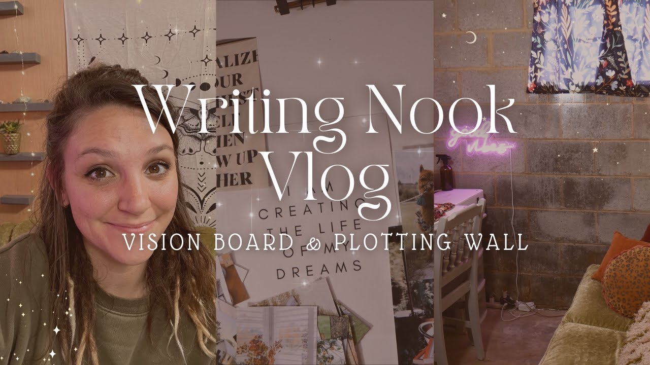 Cozy Writing Nook Vlog// Writing Desk Tour! (Vision Board and Plotting ...