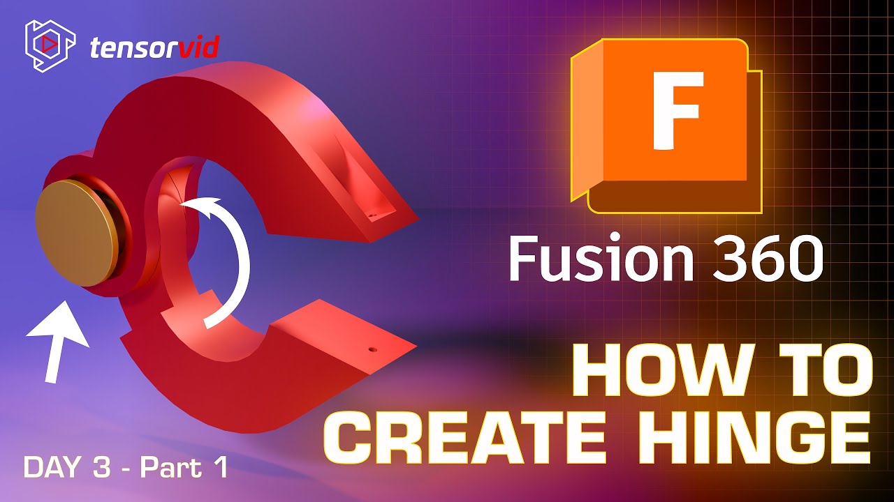 How to create a hinge Clamp in Fusion 360 Beginners Tutorial Part 1 ...