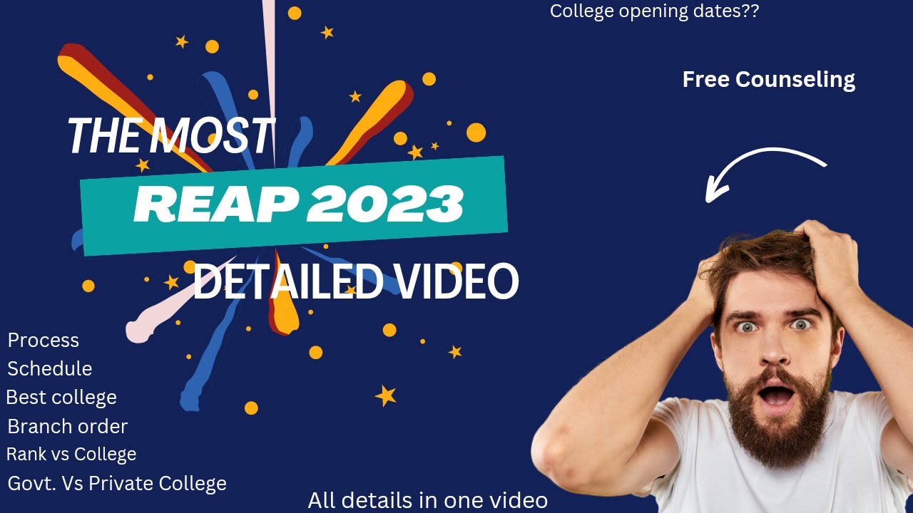 Reap 2023 detailed video || rank vs college || free guidance || must ...