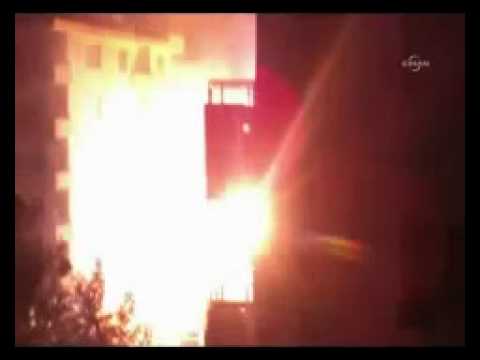Arızalanan trafo bomba gibi patladı