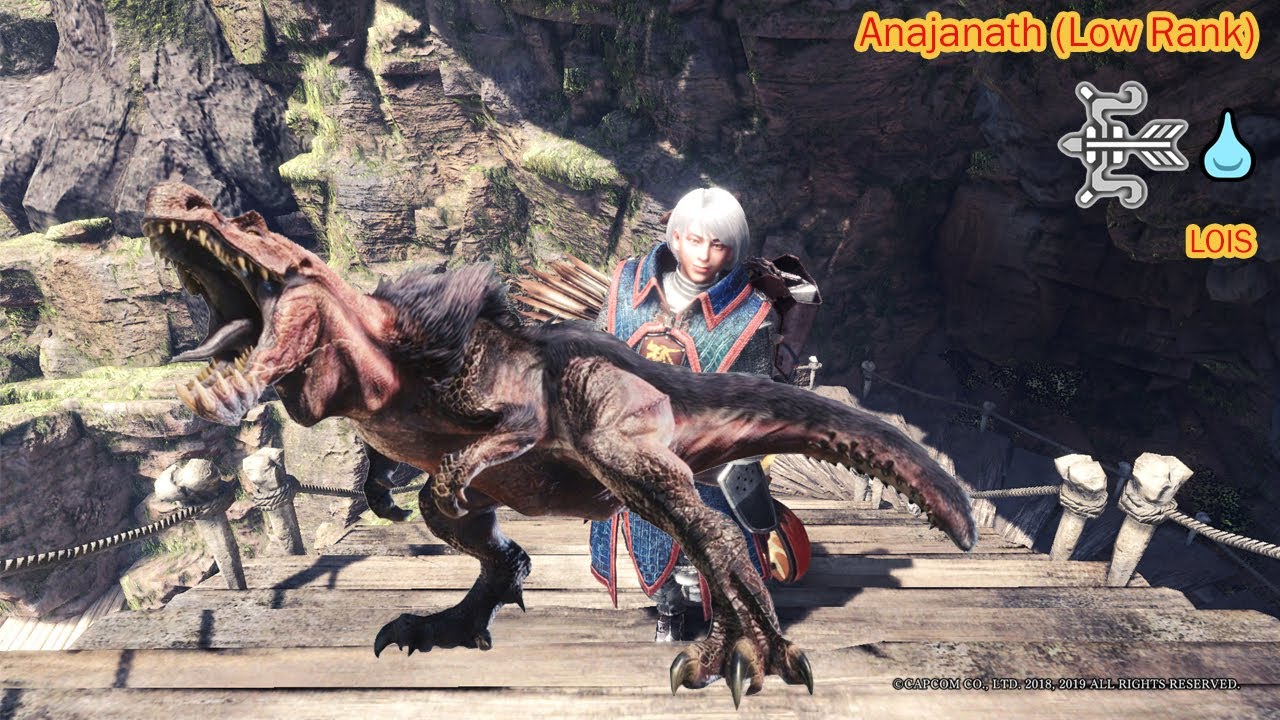 Monster hunter world Anjanath Hunt - YouTube