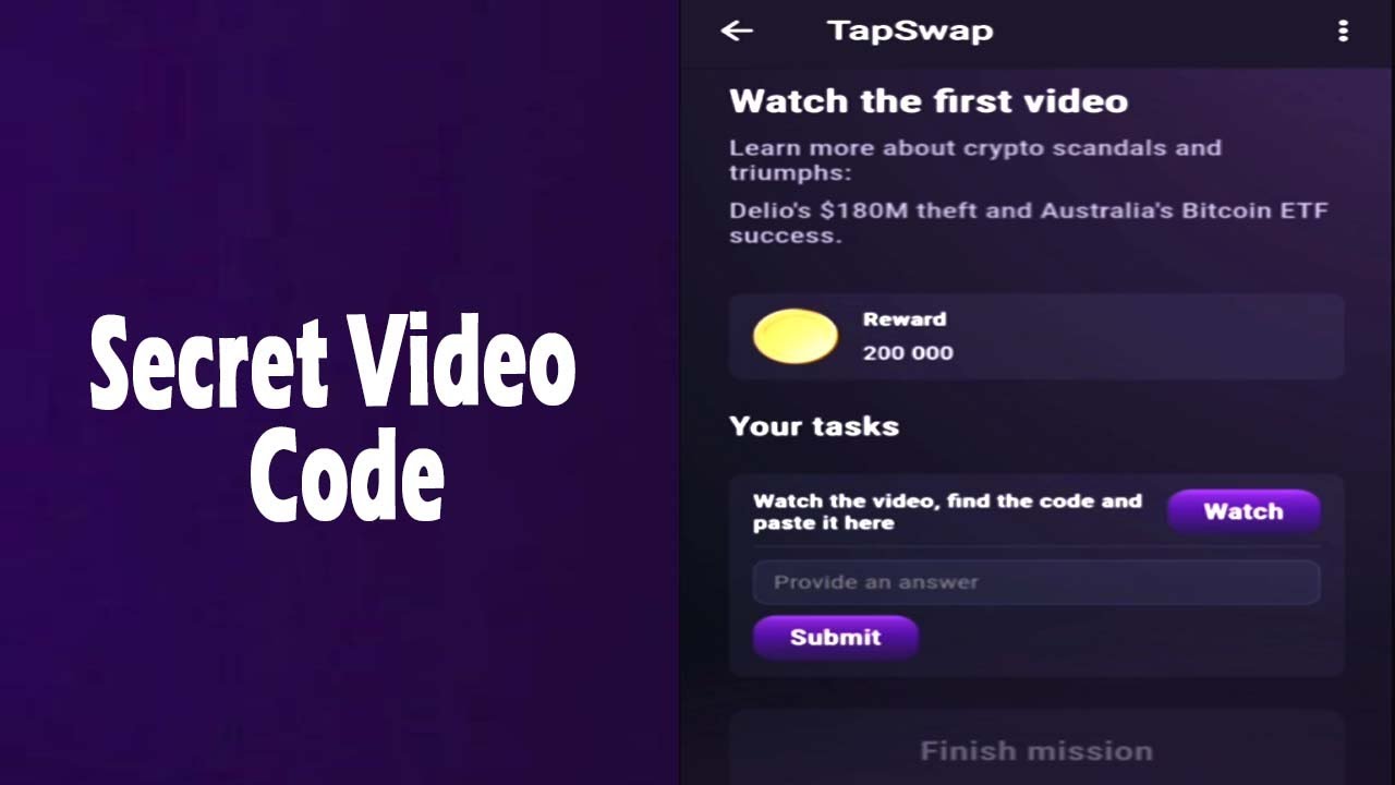 Tapswap New Update | Tapswap Secret Code Offer | Tapswap Video Code ...
