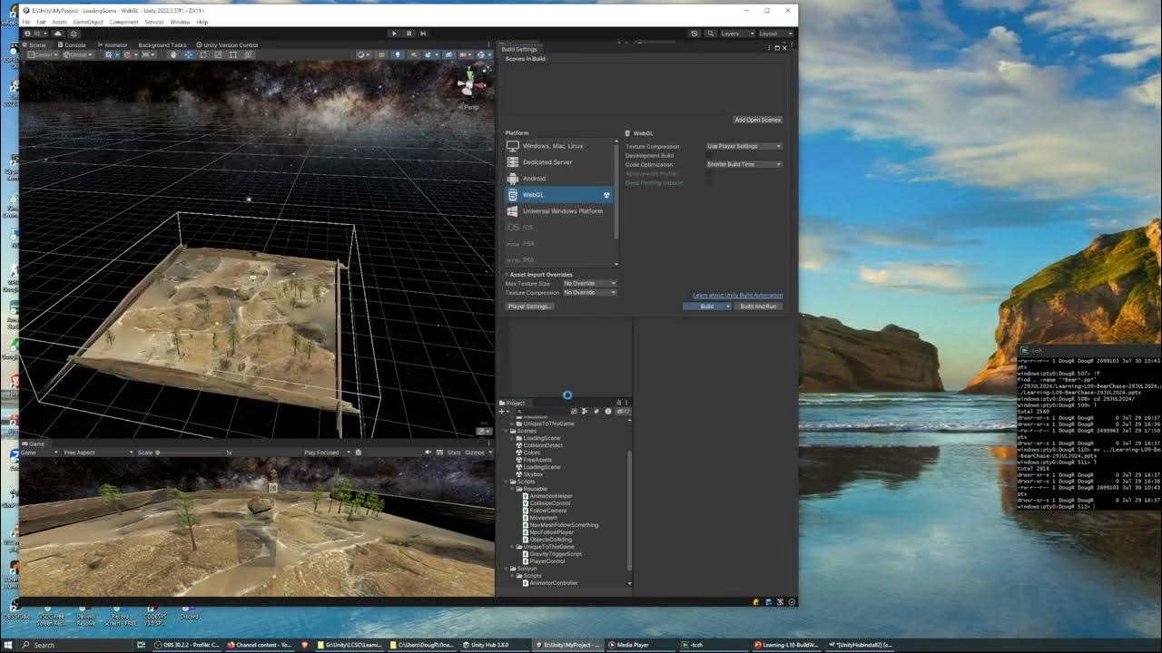 Class: Learning Unity. Lesson 10 Part 2 of 6 - WebGL First Build - YouTube