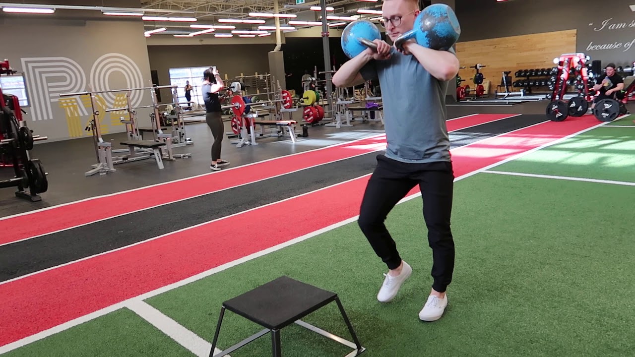 Kettlebell Front Rack Step Up - YouTube