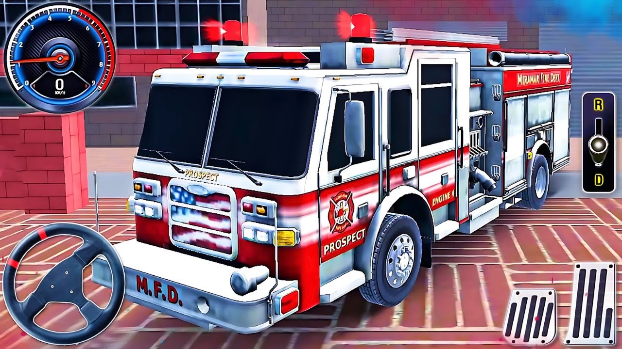 Fire Truck Rescue Driver Simulator 3D - Android Gameplay - YouTube