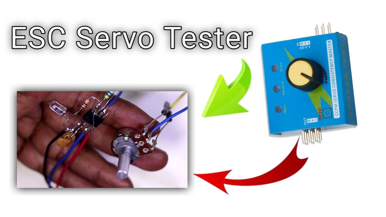 How to make ESC Servo Tester for BLDC Motor || make a BLDC Motor ...