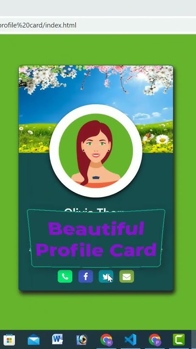 Make Beautiful Profile Card Using Bootstrap 5 and CSS #shorts - YouTube