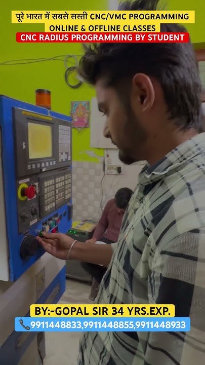 CNC RADIUS PROGRAMMING BY STUDENT #shorts #shortvideo # ...