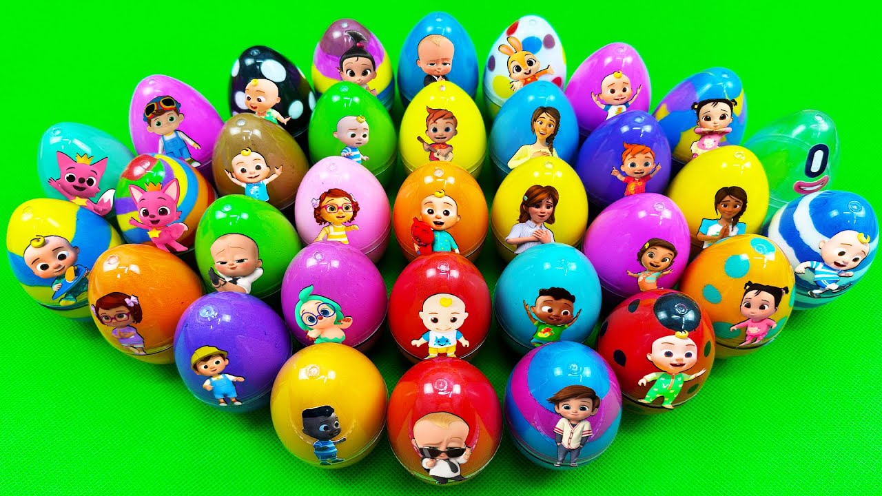 Rainbow Eggs: Looking Pinkfong Dinosaur Eggs, Cocomelon SLIME Mix ...