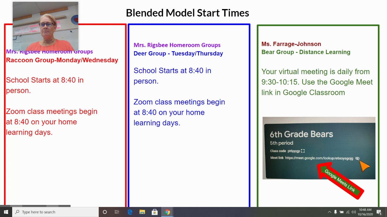 Transition Information for new Blended Learning Schedules - YouTube