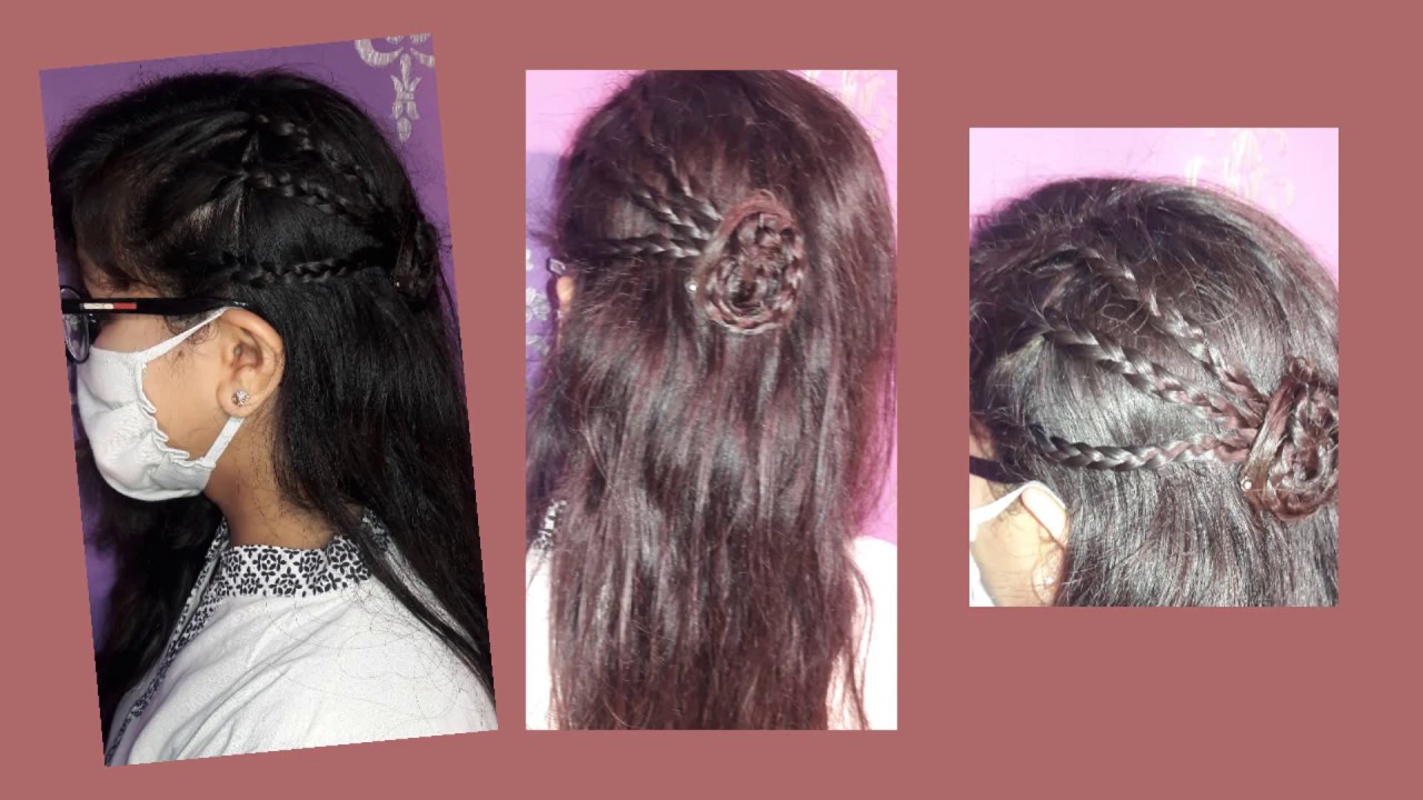 One Sided Hairstyles | 3 different hairstyle | quick hairstyle - YouTube