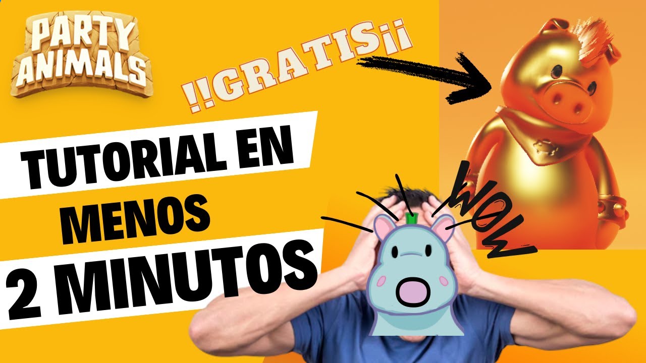 !!SKIN GRATIS¡¡ │Logro Tutorial en MENOS de 2 MINUTOS │PARTY ANIMALS ...