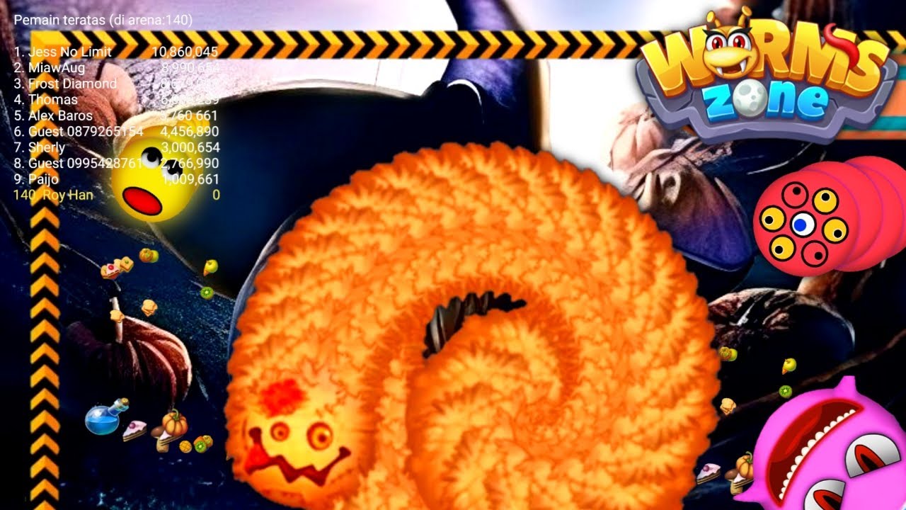 WORMSZONE.IO 🐍 HALLOWEEN BACKGROUND 4 🎃 #658 | Epic Worms Zone Best ...